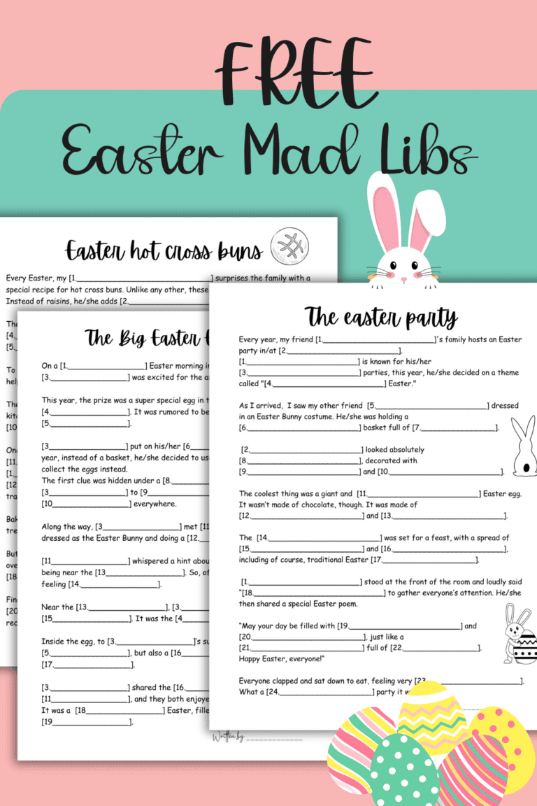 Free Easter Mad Libs - Love & Laugh Games