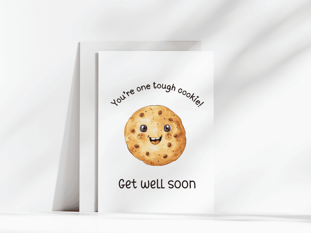 Cute Get Well Soon Card For Kids - You're A Tough Cookie - Love & Laugh ...