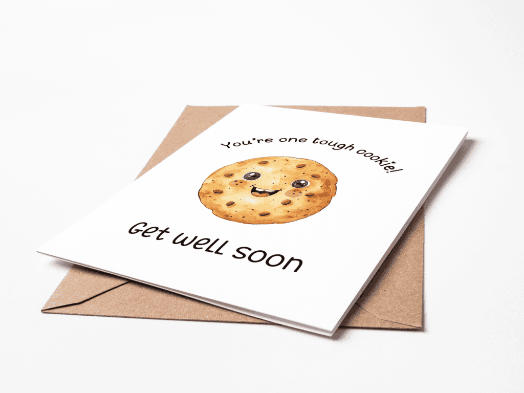 Cute Get Well Soon Card For Kids - You're A Tough Cookie - Love & Laugh ...