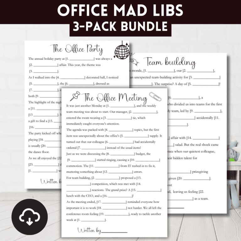 Mad Libs For Workplace - Love And Laugh Games