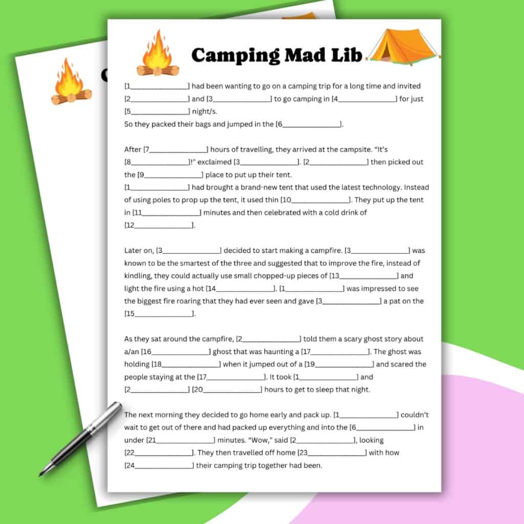 Free Bridal Shower Mad Lib Style Printable - Love & Laugh Games