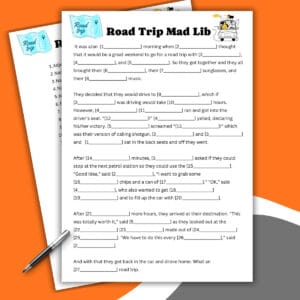 Fall Mad Libs Style Free Printable - Love & Laugh Games