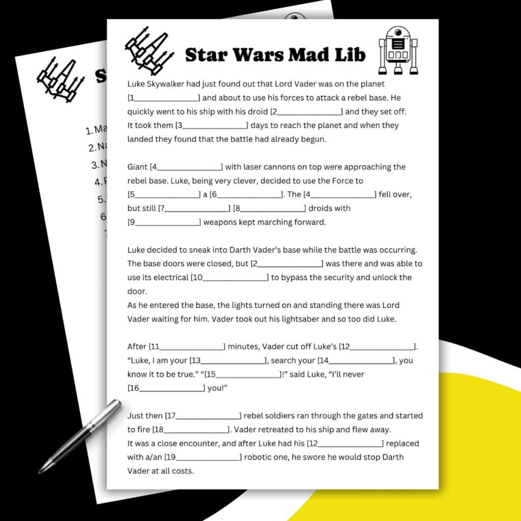 Wedding Mad Libs Style Story - Free Printable - Love & Laugh Games