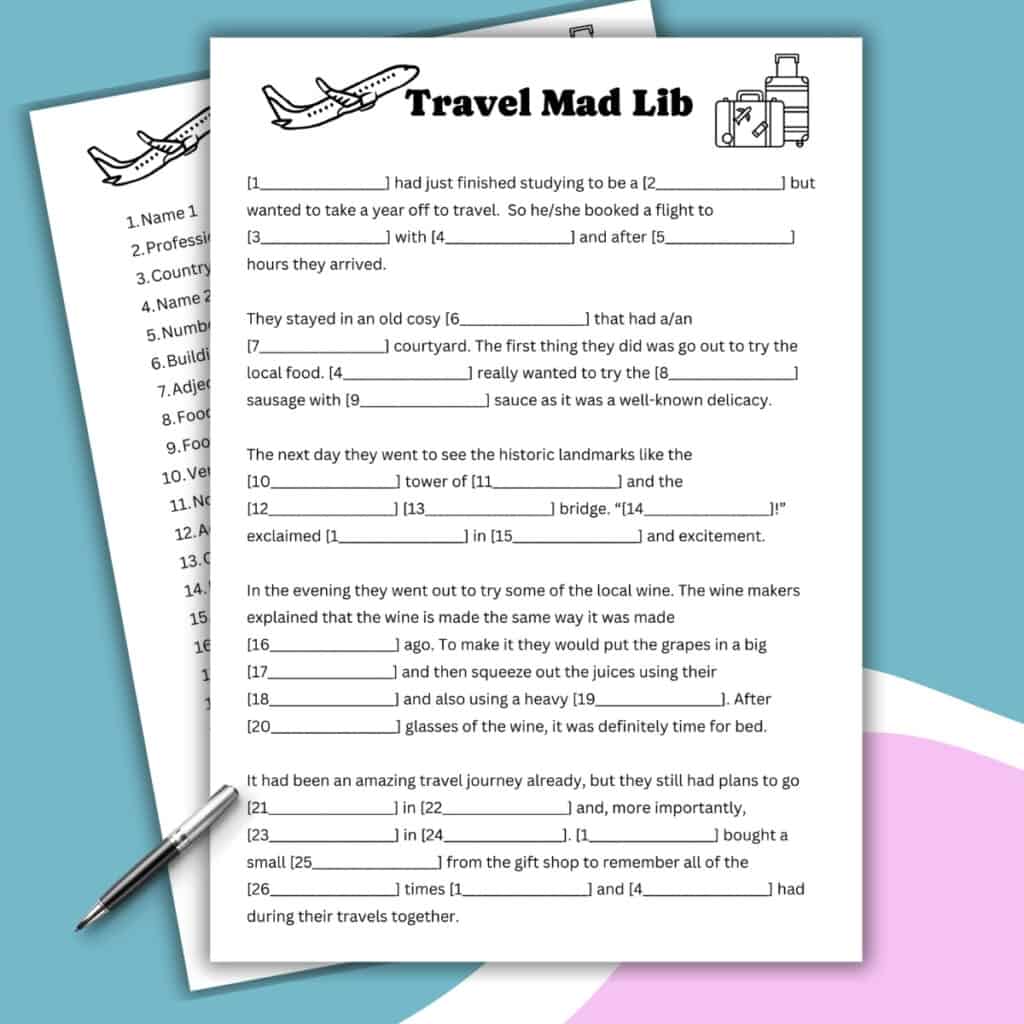 New Years Resolution Mad Libs Style Free Printable - Love & Laugh Games