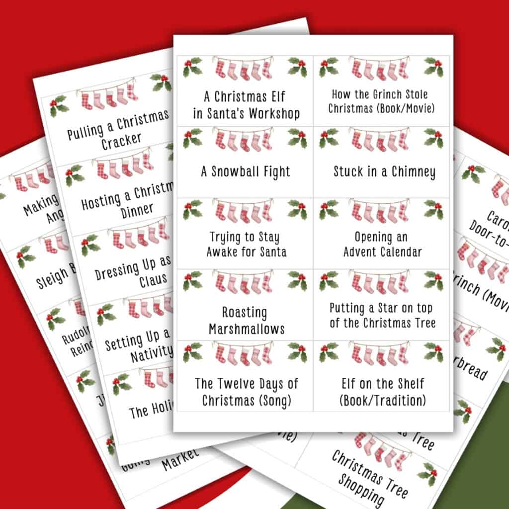 Christmas Charades Free Printable - Love & Laugh Games