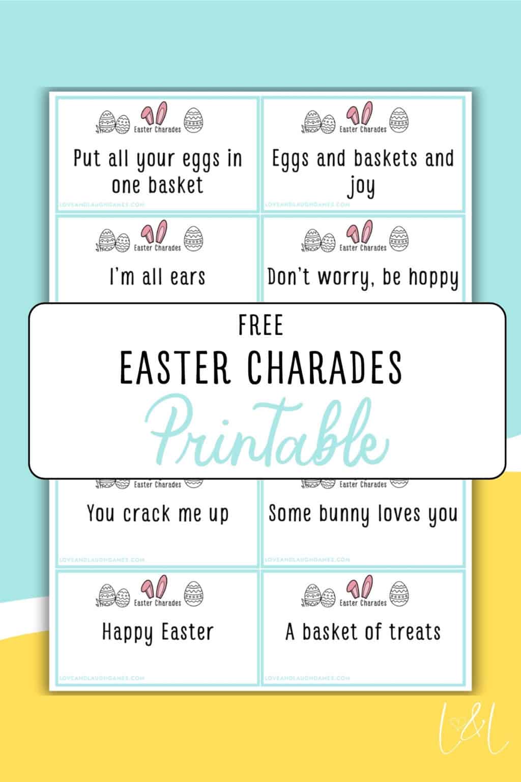 Free Printable Easter Charades Cards - Love & Laugh Games