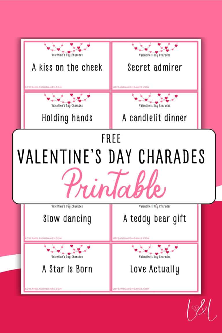 Valentine's Day Charades Free Printable - Love & Laugh Games