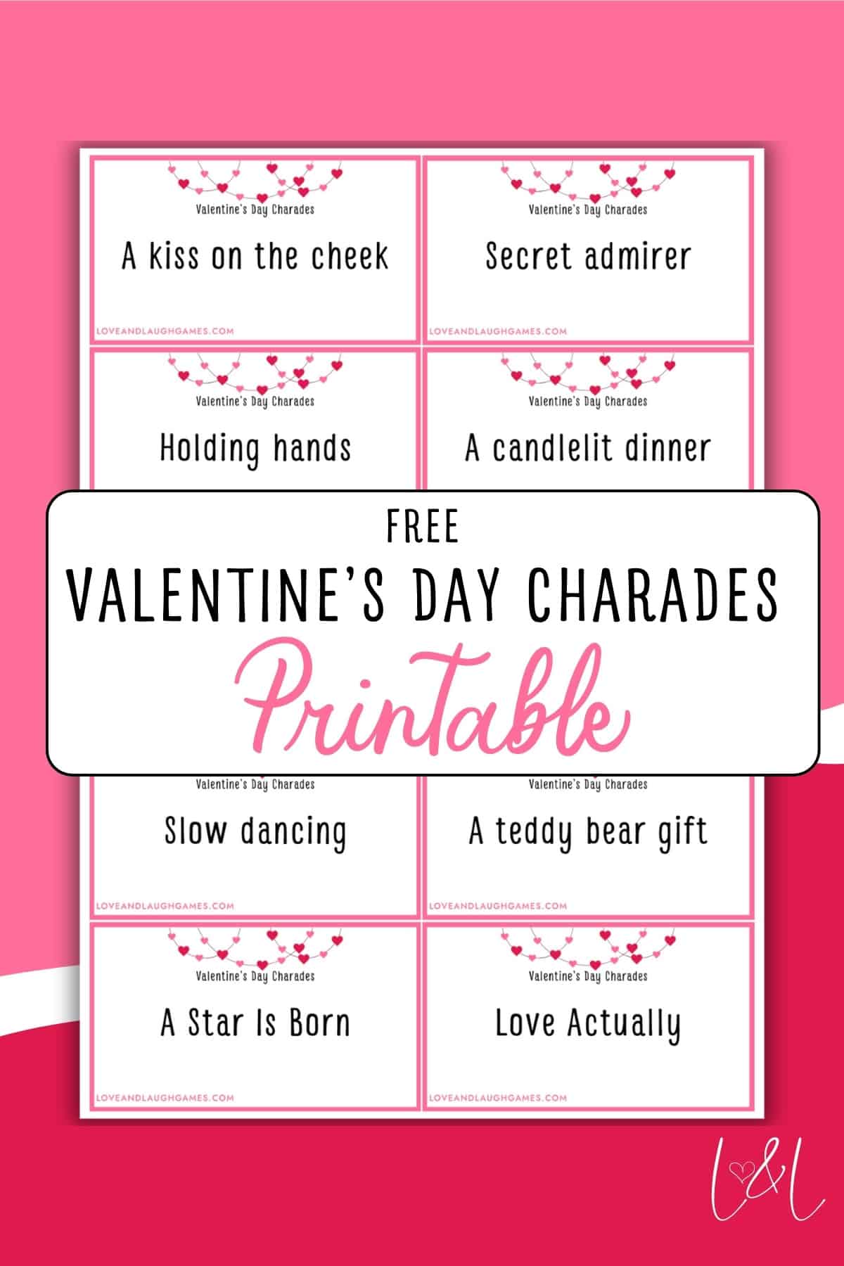 Valentine's Day Charades Free Printable - Love & Laugh Games